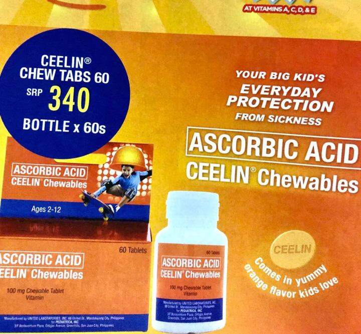 Original Ceelin Chewables for kids 60 Tablets | Lazada PH