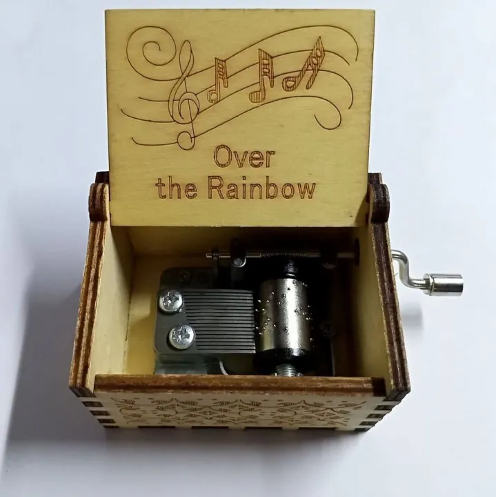 ToysWorld Wooden Music Box- Somewhere Over The Rainbow Engraved Musical ...