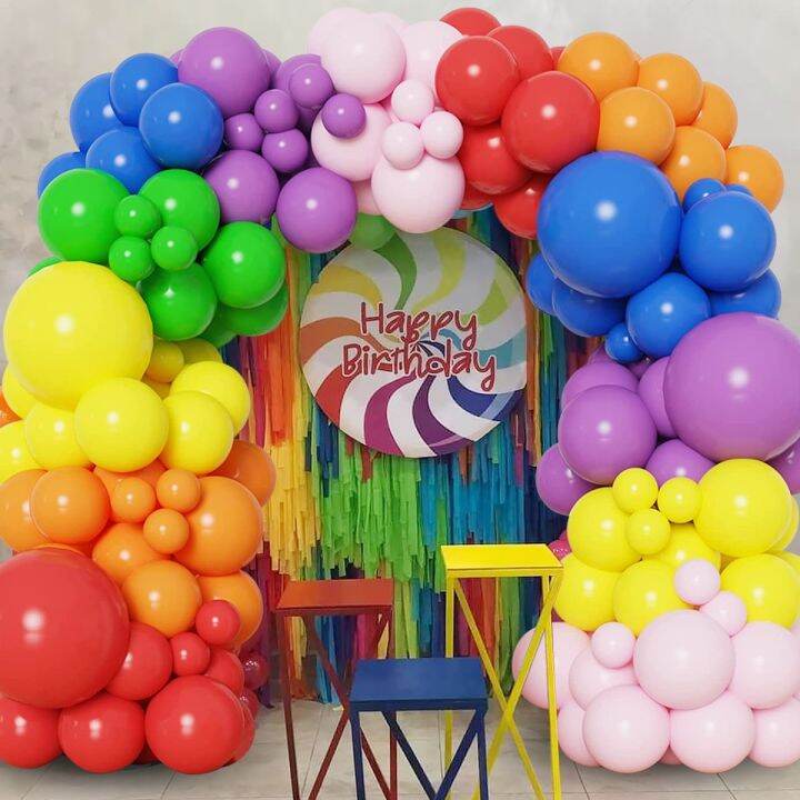 hotx【DT】 Colorful Balloon Arch Kit Multicolor Latex Ballons Decoration ...