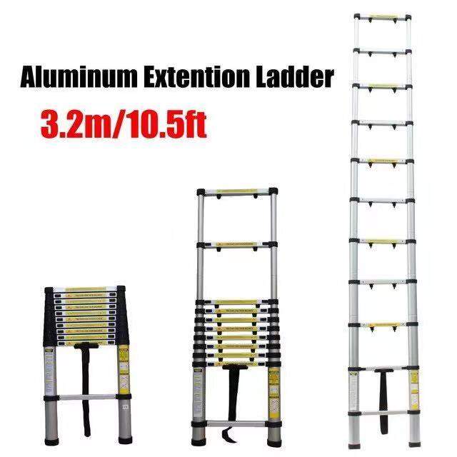 E-shop: 3.2m/4.4m telescopic ladder portable aluminum ladder ...