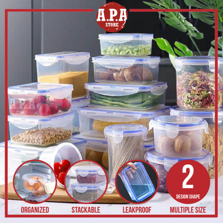 APA Food Storage Airtight Container Stackable Kitchenware Refrigerator ...