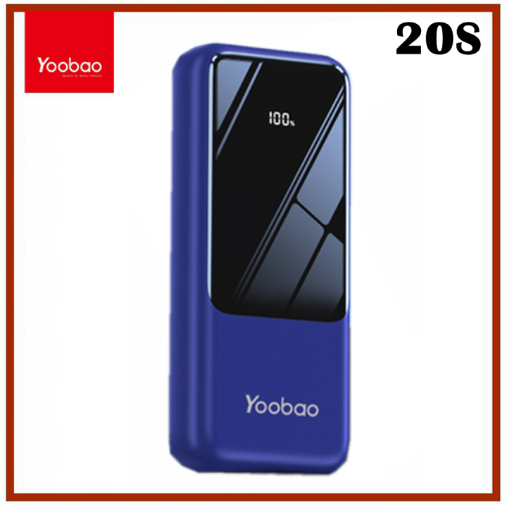 Yoobao 20S 20000mah LED Display PD20W SCP22.5W Fast Charge Power Bank with Built-in Cable for ...