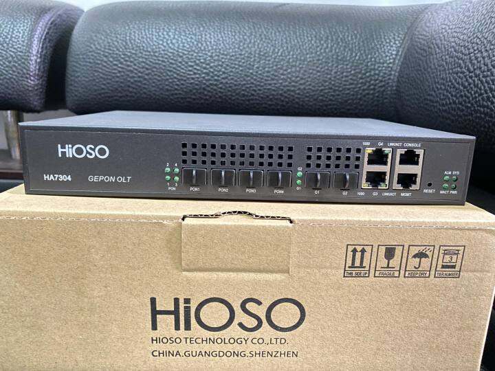 HIOSO HA7304C 1U Rack 4PON OLT WITH FREE SFP MODULE PX20+++ DUAL POWER ...