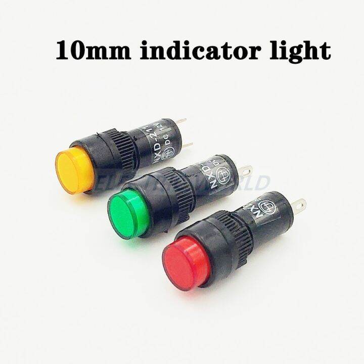 LED Metal Indicator light 10mm waterproof Signal lamp POWER LIGHT DC12V ...