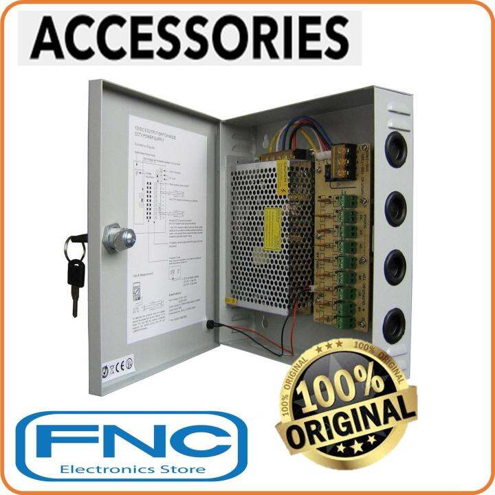 CCTV 12VDC 10AMP 9CH Output Switch Mode Switching Power Supply With ...