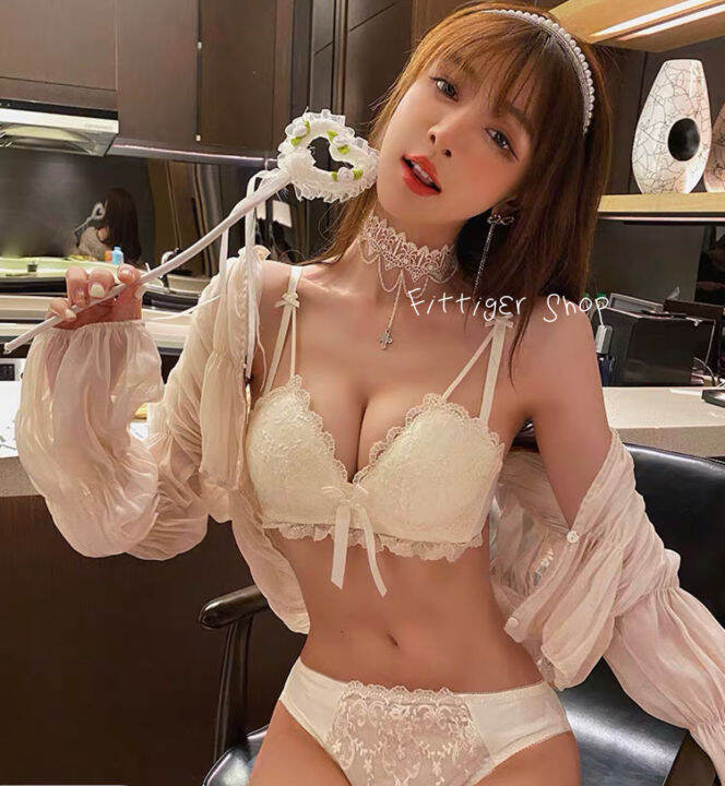 FittigerShop 💥ส่งออกเร็ว1-2วัน⚡️ชุดชั้นในไร้โครง มีลายดอกสวยงามน่ารัก เสื้อชั้นในลูกไม้ ฟองน้ำ ...