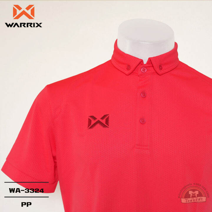 WARRIX เสื้อโปโล รุ่น bubble WA-3324 WA-PLA024 สีชมพู PP วาริกซ์ วอริกซ์ ของแท้ 100% | Lazada.co.th