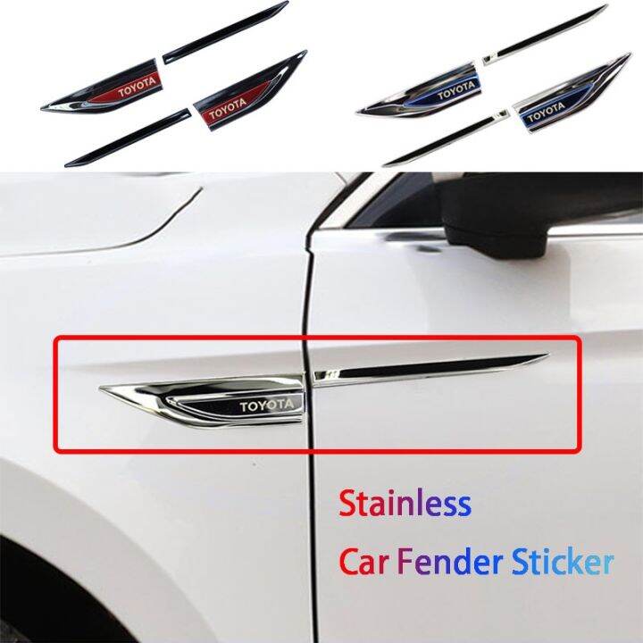 Fashion Car Fender Stainless Steel Side Label For Toyota VIos Yaris ...