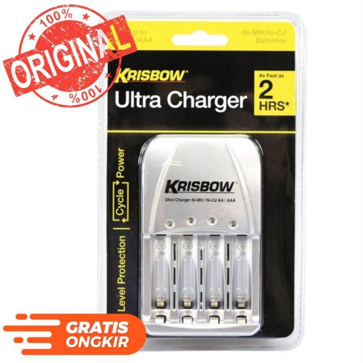 Krisbow Charger Baterai Ni-mh/ni-cd 4xaa/aaa | Lazada Indonesia