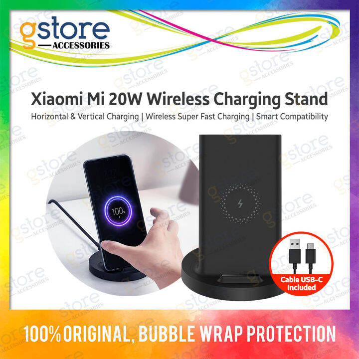 Xiaomi Mi 20W Wireless Charging Stand (Fast Charge 20W, Dual-coil Charging Design, Overheat ...