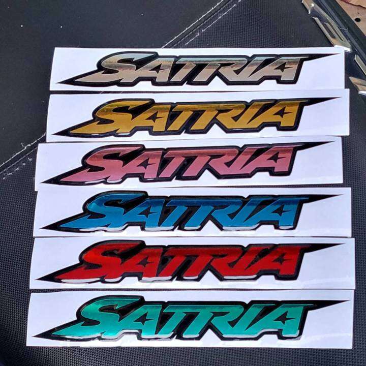 Stiker SATRIA Stiker SATRIA chrome premium panjang 18 cm stiker emblem ...