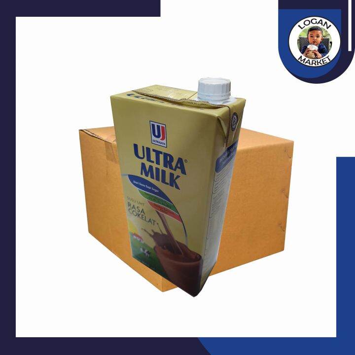 Dus Karton Susu Ultra Milk Coklat Cokelat 1 Liter 1L 1000ml 1000 ml ...