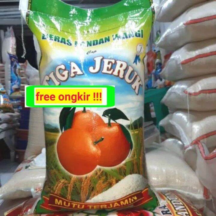 Beras merek cap tiga jeruk pandan wangi 20kg seluruh indonesia | Lazada ...