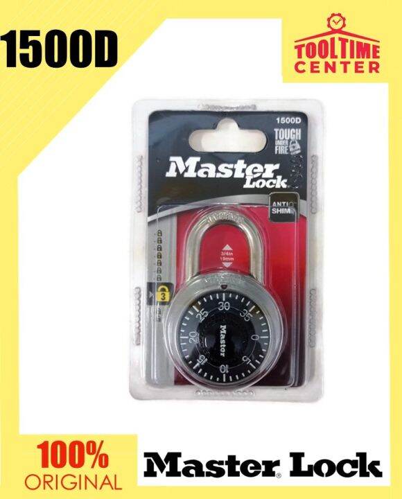 Master Lock Dial Combination Padlock 48mm Black Model: 1500D | Lazada PH