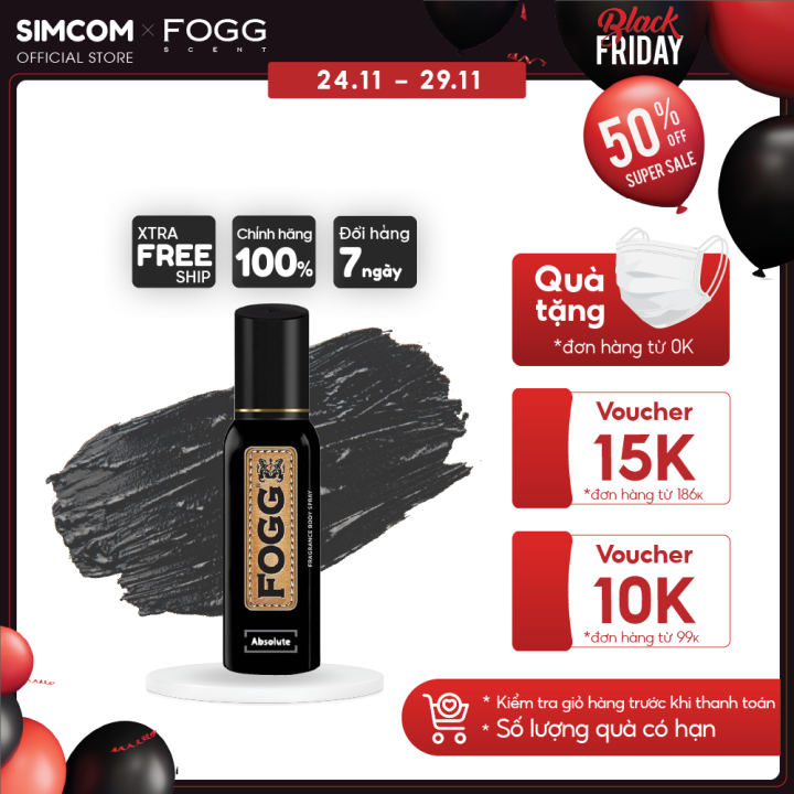 Xịt toàn thân hương nước hoa FOGG Absolute 120ml,Chính hãng dubai,Xịt ...
