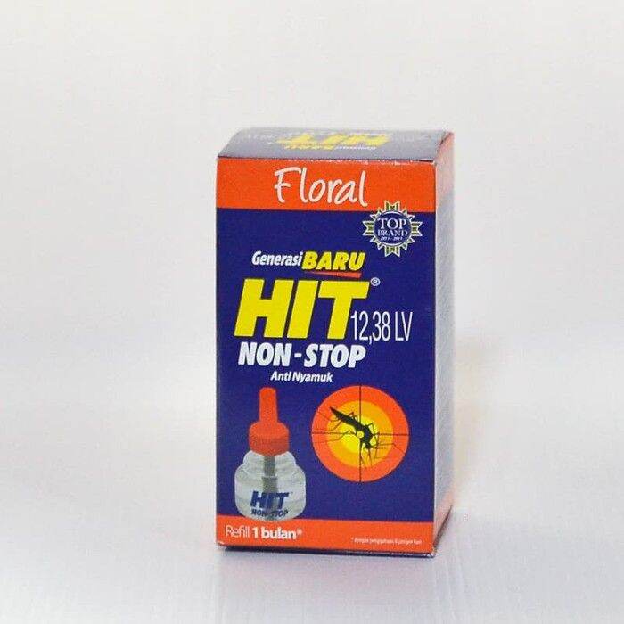HIT Non-Stop Anti Nyamuk REFILL 33mL FLORAL 12.38 LV - Isi Ulang Obat ...