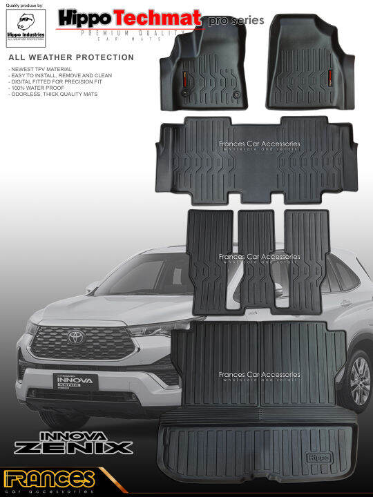 Toyota Zenix 2023-2024 Pro Serries Deep Dish Matting Rubberized Thailand Made Hippo Brand ...