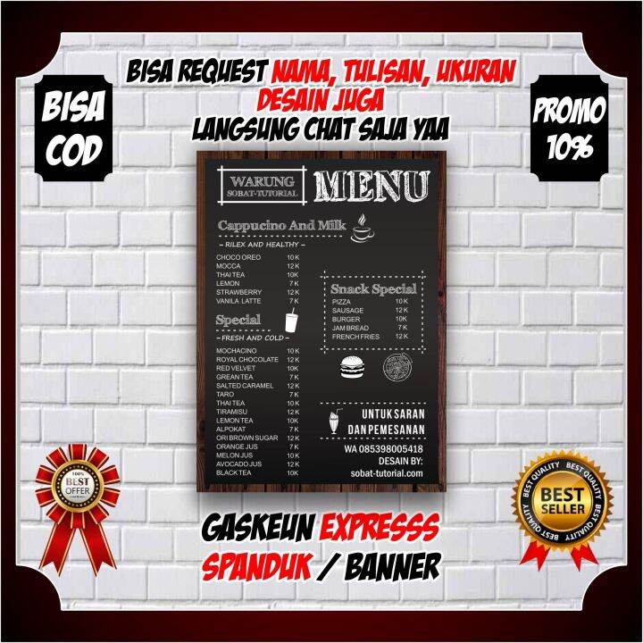 spanduk banner menu makanan custom spanduk menu custom spanduk jualan ...