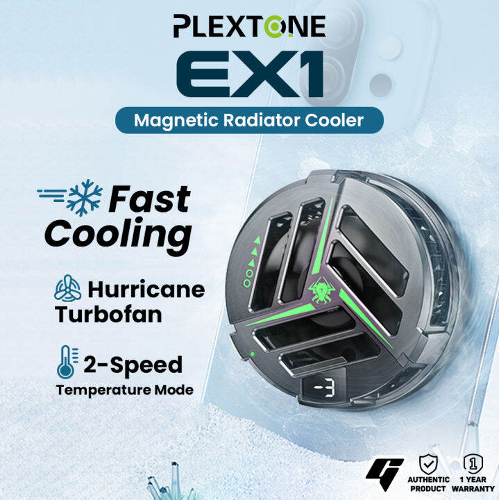 Plextone EX1 Gaming Magnetic Radiator Phone Cooler Fan Hurricane Portable Mobile Phone Turbo Fan ...