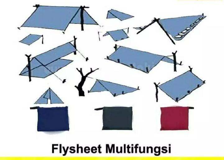 Flysheet ukuran 2x3m tenda tahan air yang multifungsi | Lazada Indonesia