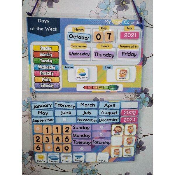 My Daily Calendar Interactive Learning Chart | Lazada PH