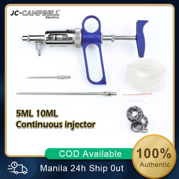 5ML 10ML Animal Stainless Steel Continuous Syringe Adjustable Automatic Duck Pig cow sheep ...