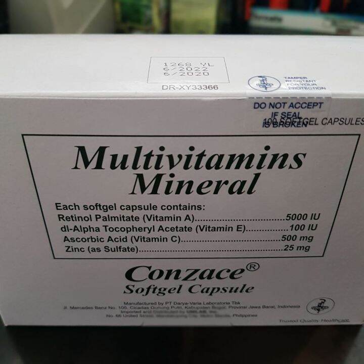 Conzace soft capsule by 100's expired august 2023 | Lazada PH