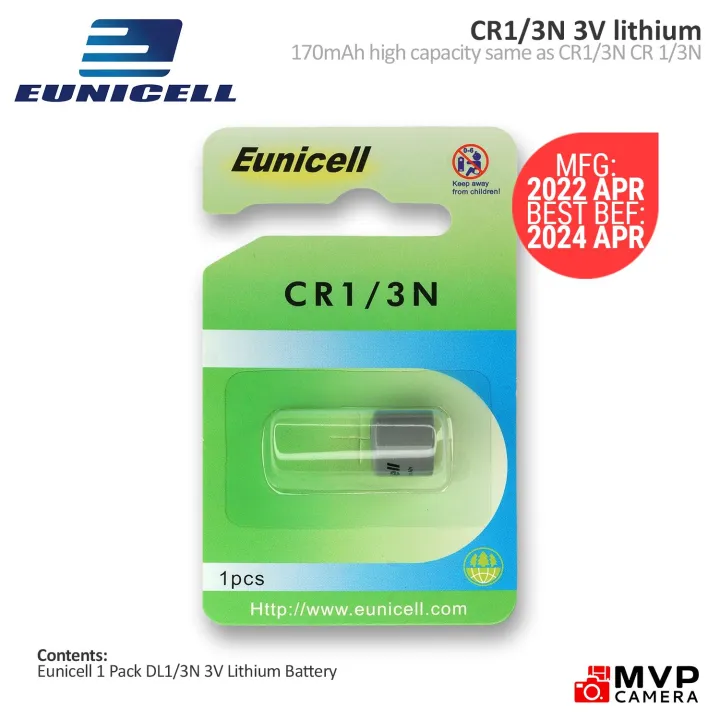 EUNICELL CR1/3N 1/3N DL1/3N 3V High Power Lithium Battery MVP CAMERA | Lazada PH