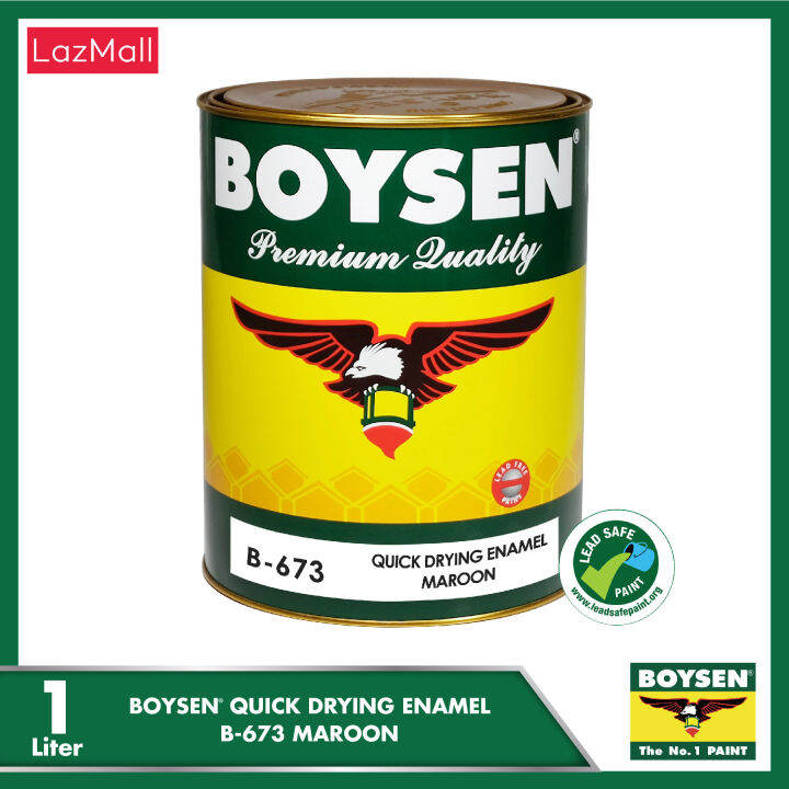 BOYSEN Quick Drying Enamel Maroon B673-1L | Lazada PH