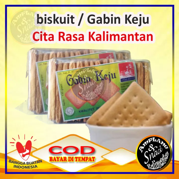 makanan ringan cemilan biskuit keju kue gabin keju oleh oleh kalimantan ...