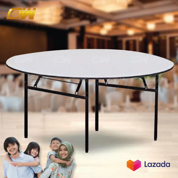 6-Feet Round Foldable Banquet Table With Thick Table Top L1800MM x ...