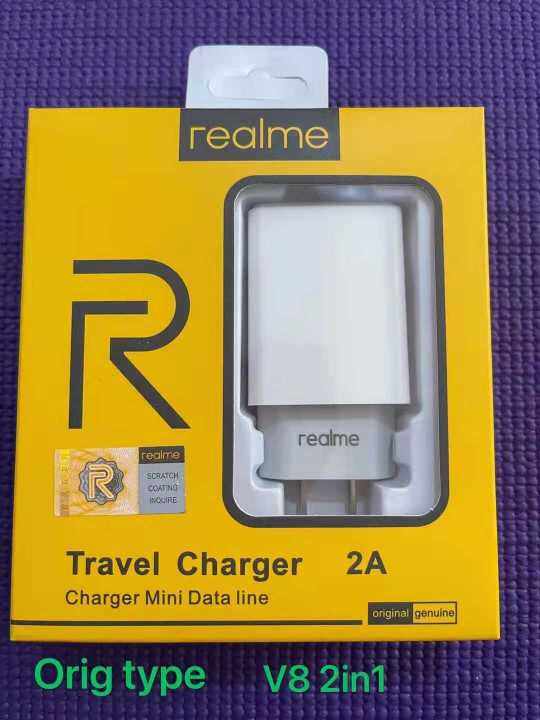 100% COD Original Product realme Fast Charging 2A 5V Micro USB 2in1 ...