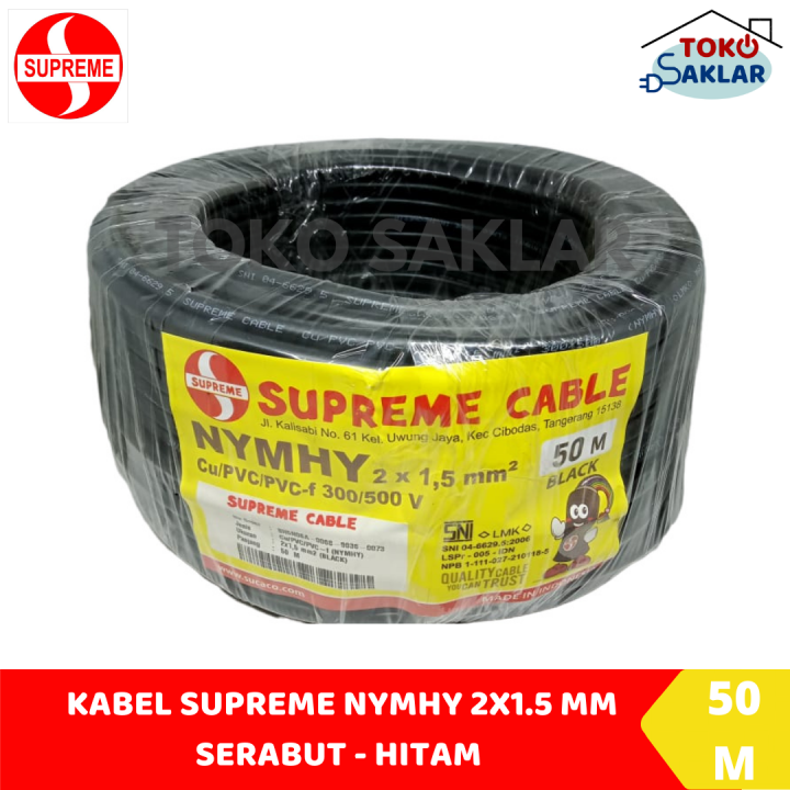 Kabel Supreme NYMHY 2x1.5 Kabel Serabut NYM HY 2x1,5 | Lazada Indonesia