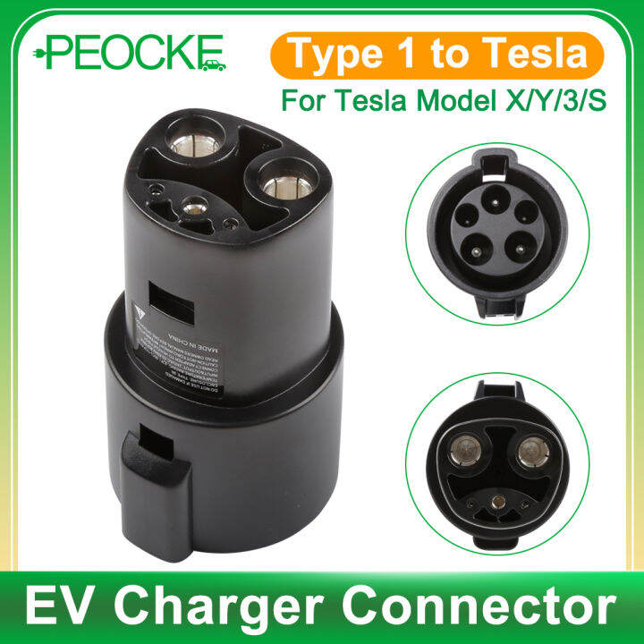 Peocke EV Charger Adapter J1772 Type 1 to Tesla EVSE Electric Car ...