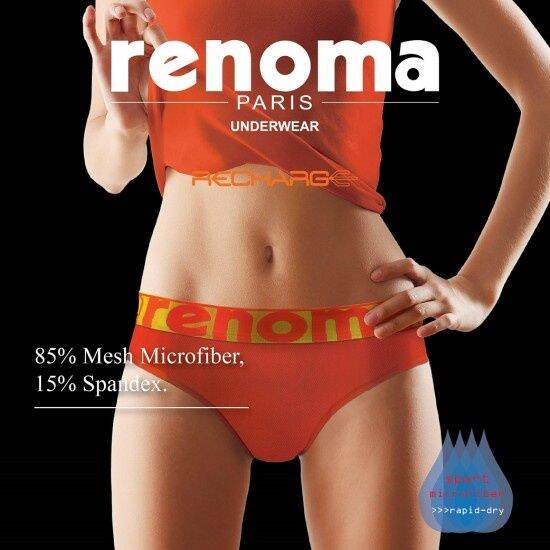 กางเกงในผู้หญิง | Renoma รุ่น Recharge ขอบทอง ผ้าไมโครไฟเบอร์ มีรูระบายความชื้น แห้งไว กระชับ ...