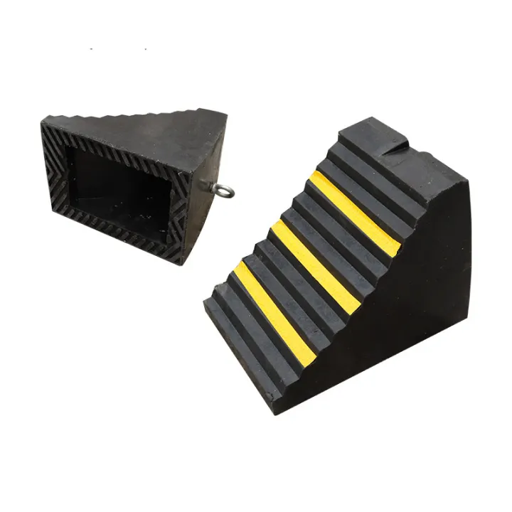 Truck wheel block pad wood tire cover stopper triangle parking rubber ...