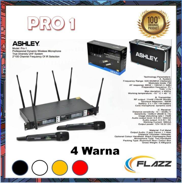 Mic wireless ashley pro 1 hitam ashley pro1 ORYGINAL | Lazada Indonesia