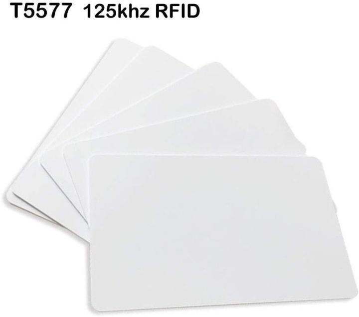 10Pcs T5577 Writable Rewrite Smart Card 125khz Blank White PVC RFID ...