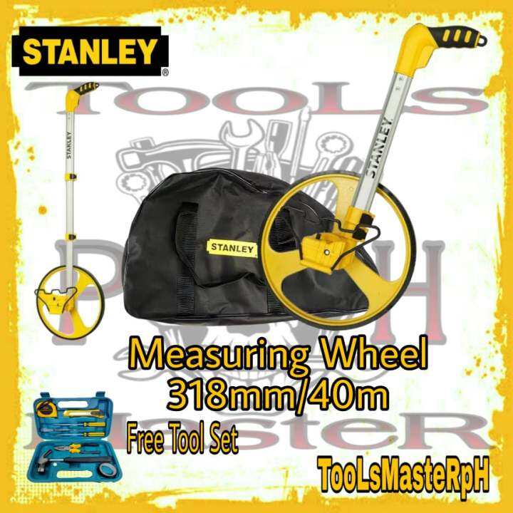 STANLEY 1-77-174 Distance Counter Measuring Wheel with Carry Bag FREE ...