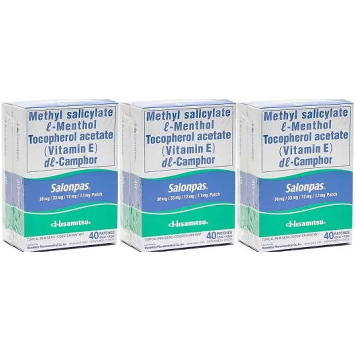 HISAMITSU Salonpas Medicated Patch 40s 3pieces (Twin-Pack per piece ...