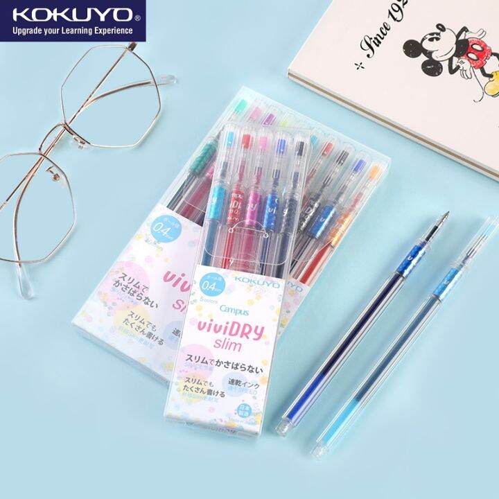 KOKUYO Campus viviDRY slim Quick-Dry Gel Pen (0.4mm) | Lazada