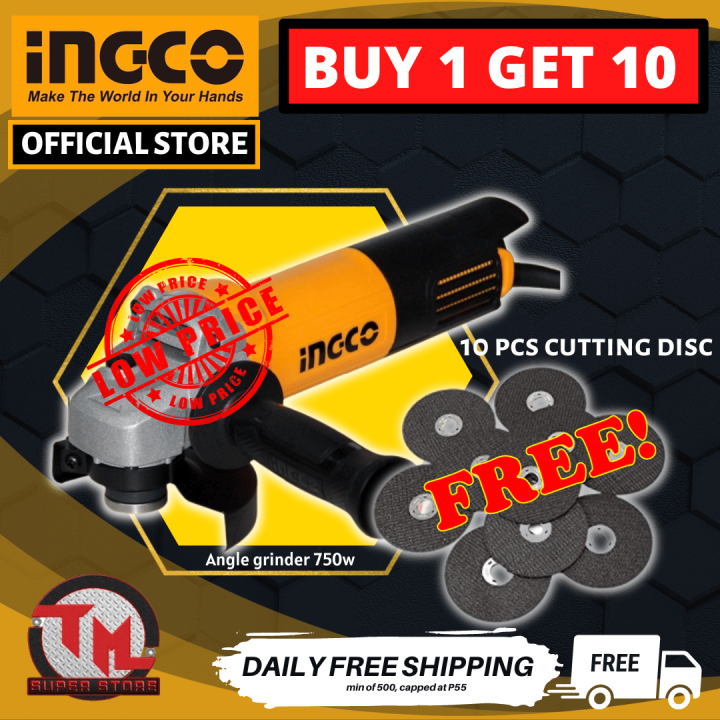 INGCO Angle Grinder AG70012 750watts FREE 10pcs cutting disc • Tm ss ...