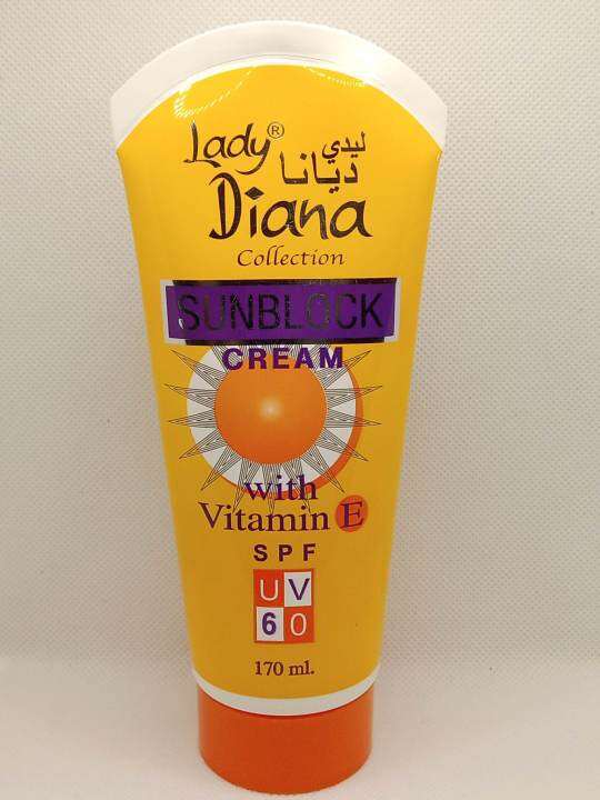 Lady diana sunblock cream with vit.E 170ml | Lazada PH