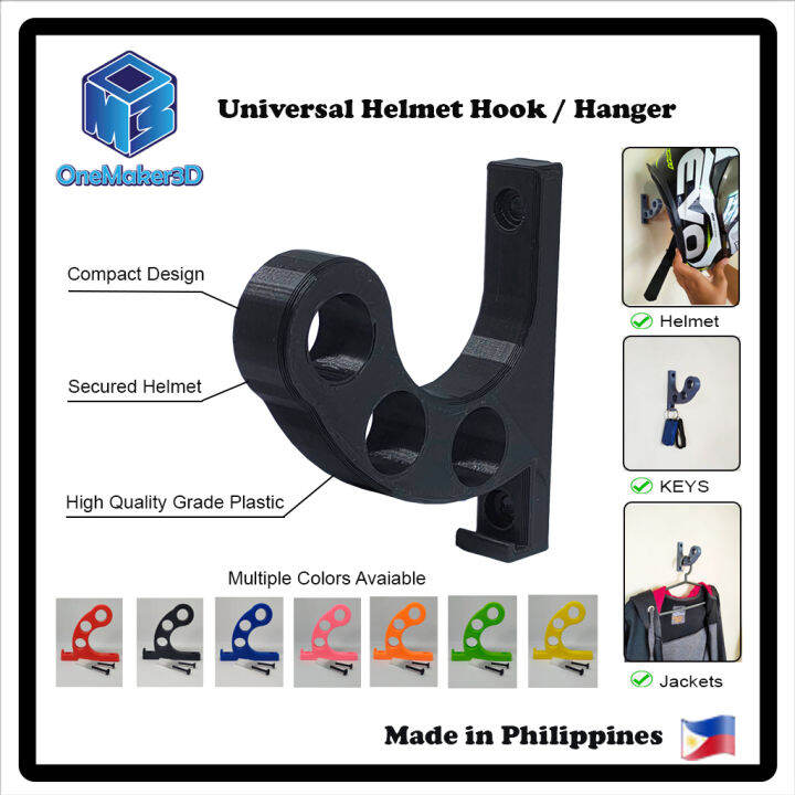 Solid Wall mount Helmet Holder / Hook multipurpose/ Motorcycle/Bicycle ...