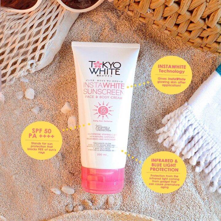 Tokyo White InstaWhite Sunscreen Face Body Cream with SPF 50 PA | Lazada PH