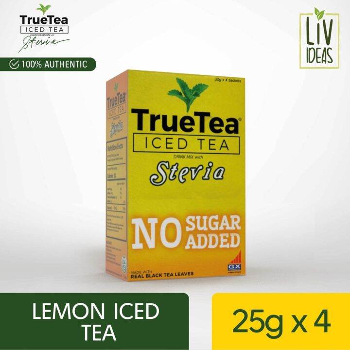 TrueTea Iced Tea with Stevia 25g x 4 (Diabetic Friendly) | Lazada PH