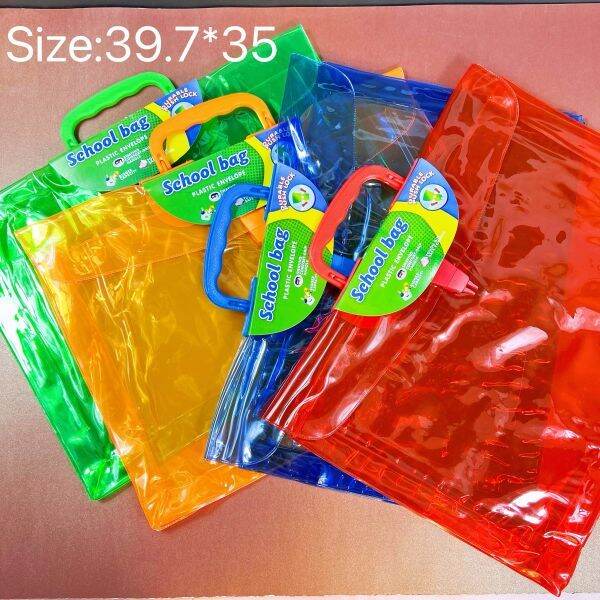 Plastic Color Push Lock Envelope & Zipper Envelope With Handle | Lazada PH