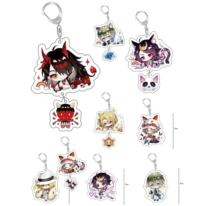 Hot Anime Luxiem VTuber Vox Akuma Mysta Rias Cartoon Keychain Student ...