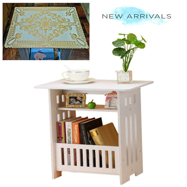 #SquareTable - Multipurpose Space Saving Small Bedside Wood Table ...