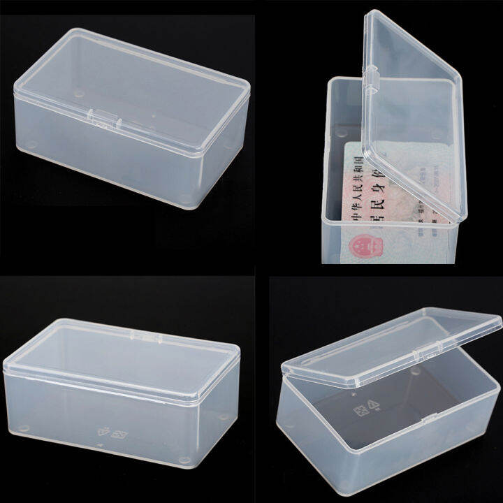 NCVHRT Veli Shy Square Plastic Clear Transparent With Lid Storage Box Collection Container Case ...